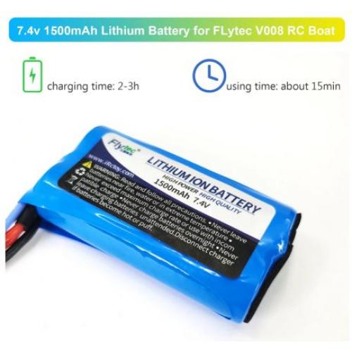 Flytec - Turbine High Speed Jet Boat Spare Battery 7.4V 1200mah ...